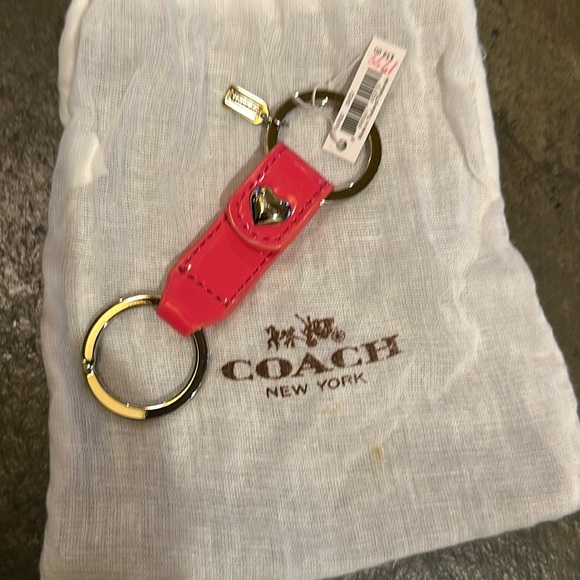 Coach | Accessories | Nwt Coach Pink Embossed Keychain | Poshmark